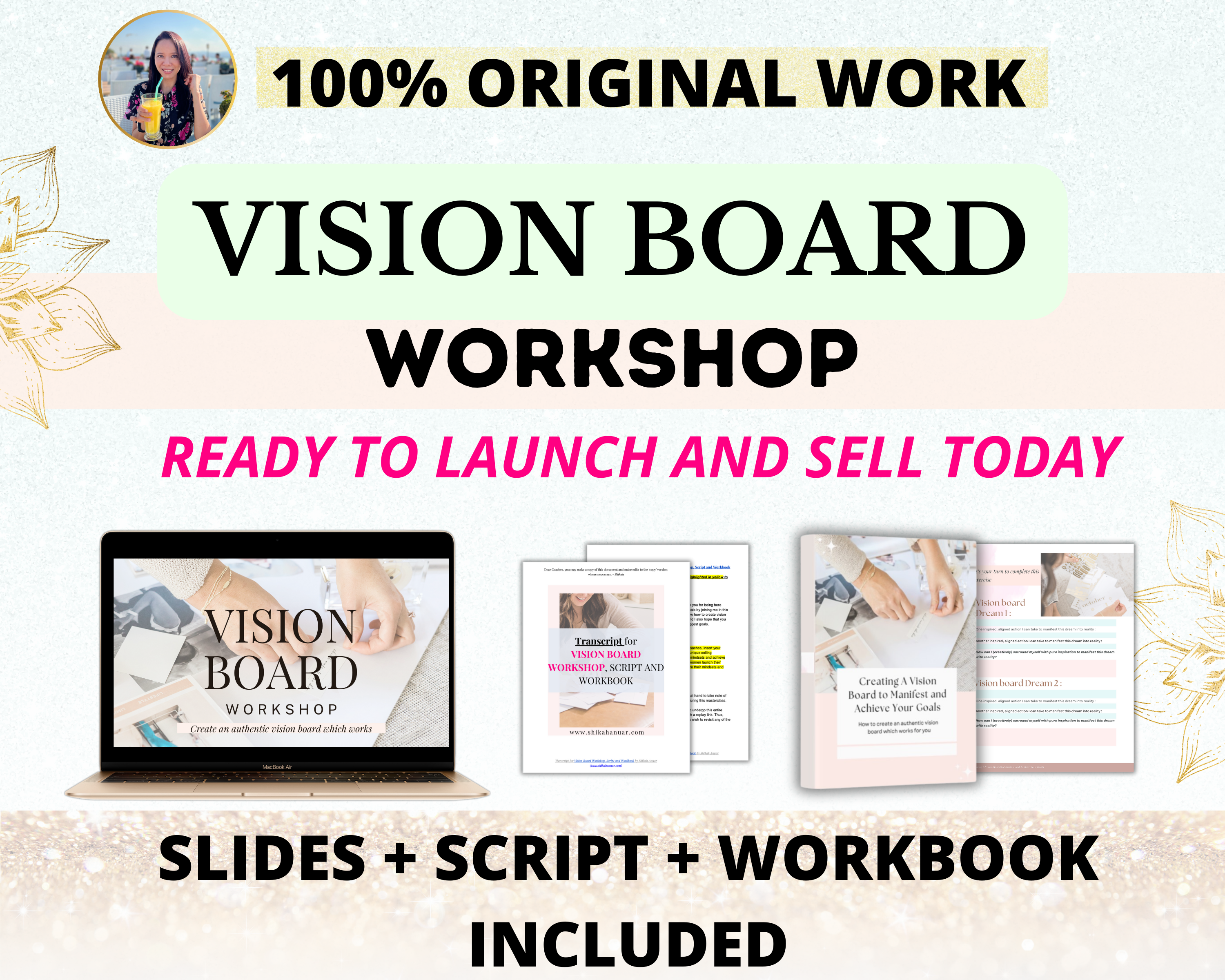Done-for-you Vision Board workshop, script and workbook (written by a ...